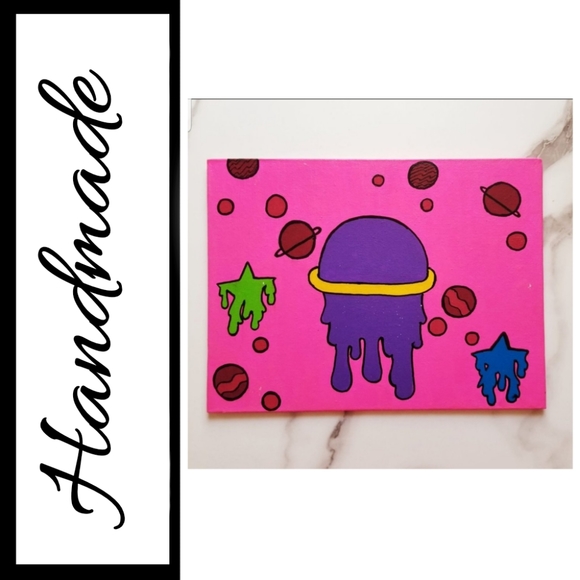 Art | Galaxy Drip Handmade Aesthetic Painting | Poshmark